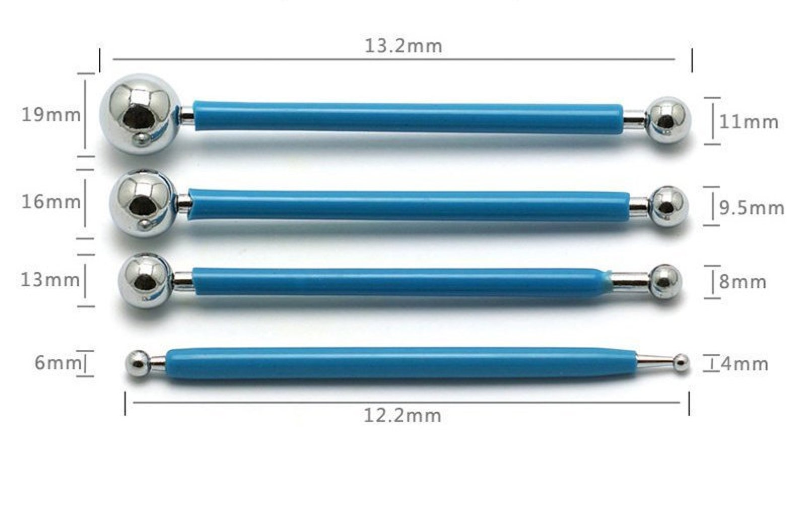Set of 4 Ball Sphere Stylus Sculpting Tools. Shaping Tools for | Etsy