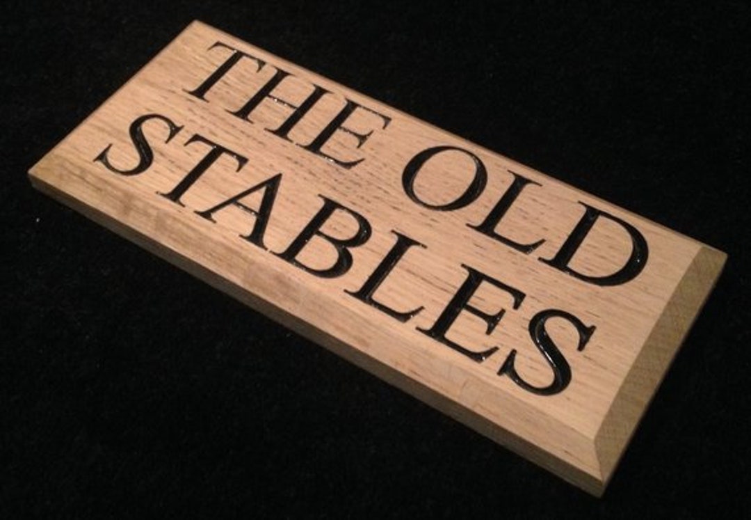 Solid Oak House Sign - Etsy