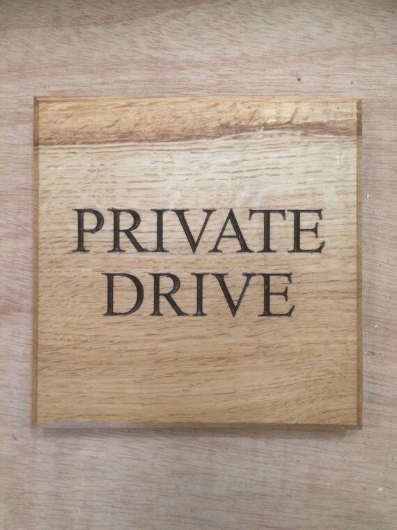 Solid Oak House Sign | Etsy