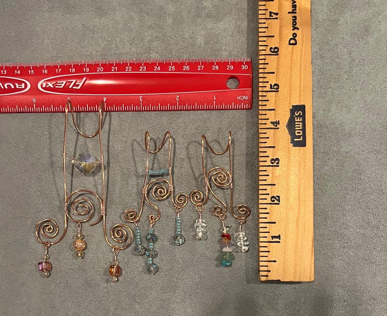 3 Copper Pot Hugger, Set of 3, Flower Pot Jewelry, Crystal Flower Pot ...