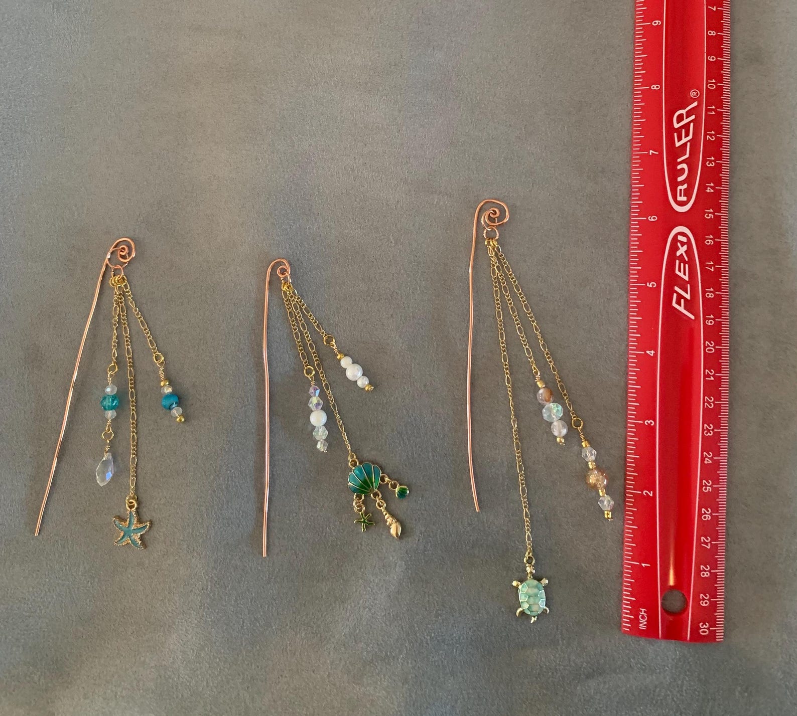 3 Copper Stakes, Flower Pot Jewelry, Copper Plant Stake, Suncatcher ...