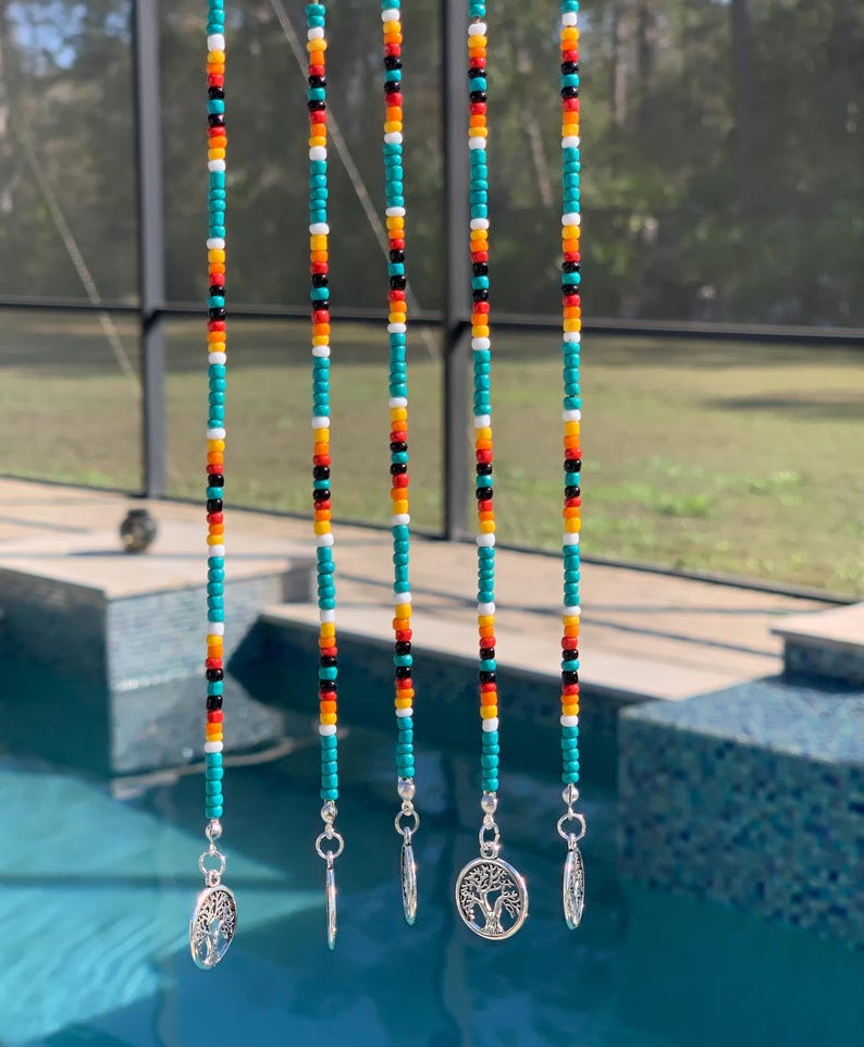 Handmade Southwest Beaded Phone Charm: Silver Tree, Native Style - Etsy