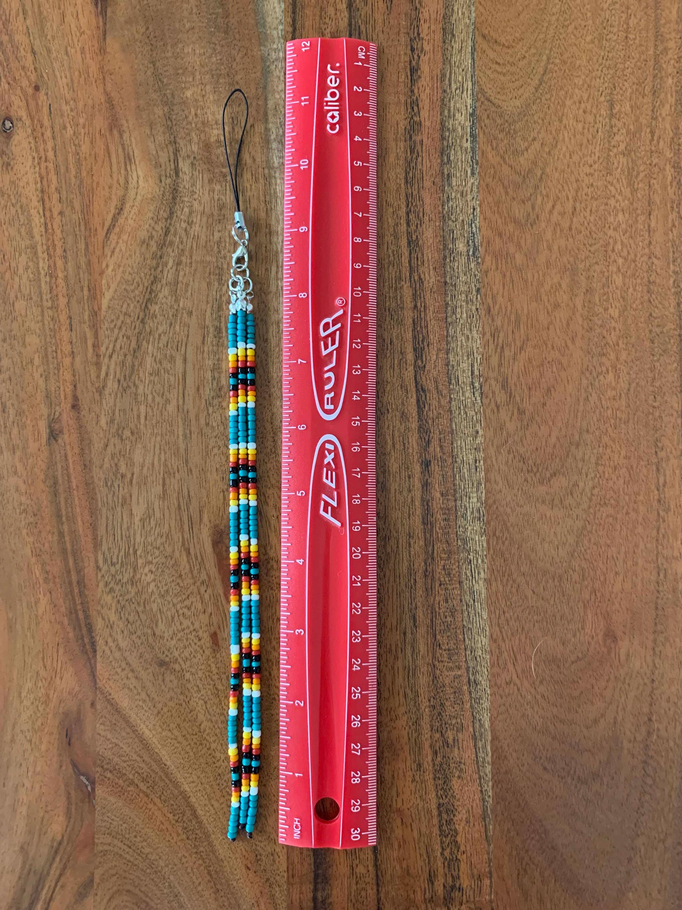Handmade Native Beaded Phone Charm: 3 Strand Bag Chain - Etsy