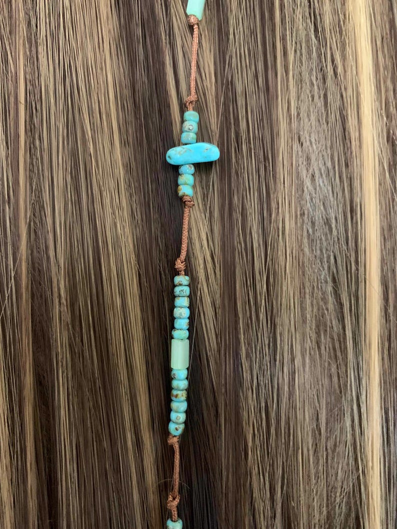 Turquoise Hair Wrap, Viking Hair Jewelry, Native Hair Wrap, Western ...