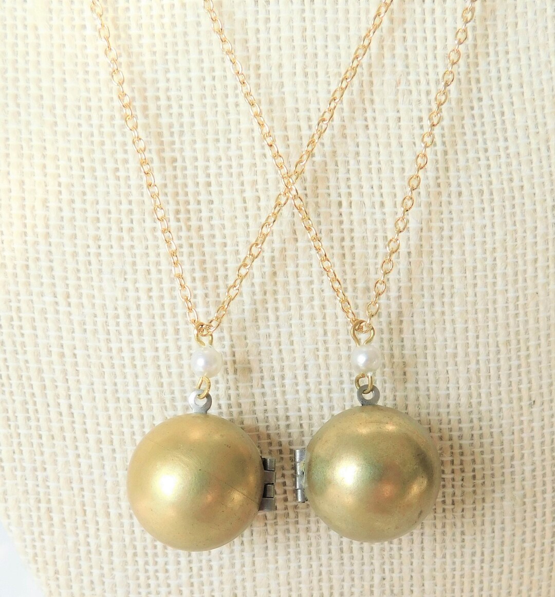 TWO BESTIES FOREVER for Two-of-a-kind, Gold Vintage Ball Lockets on ...