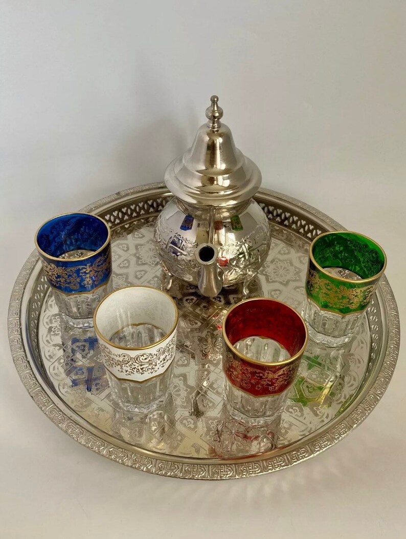 Moroccan Handmade Tea Set - Etsy