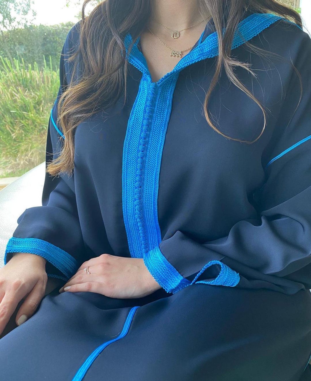 Elegant Moroccan Jellaba With Embroidery Modest & Comfortable Kaftan ...