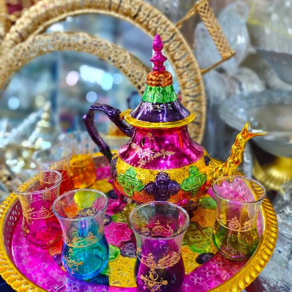 Hand Painted Tea Set - Etsy