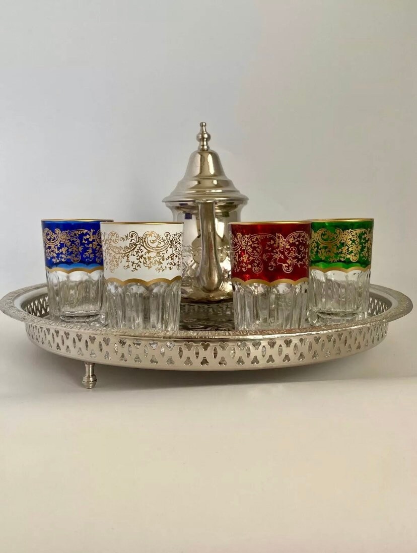 Moroccan Handmade Tea Set - Etsy