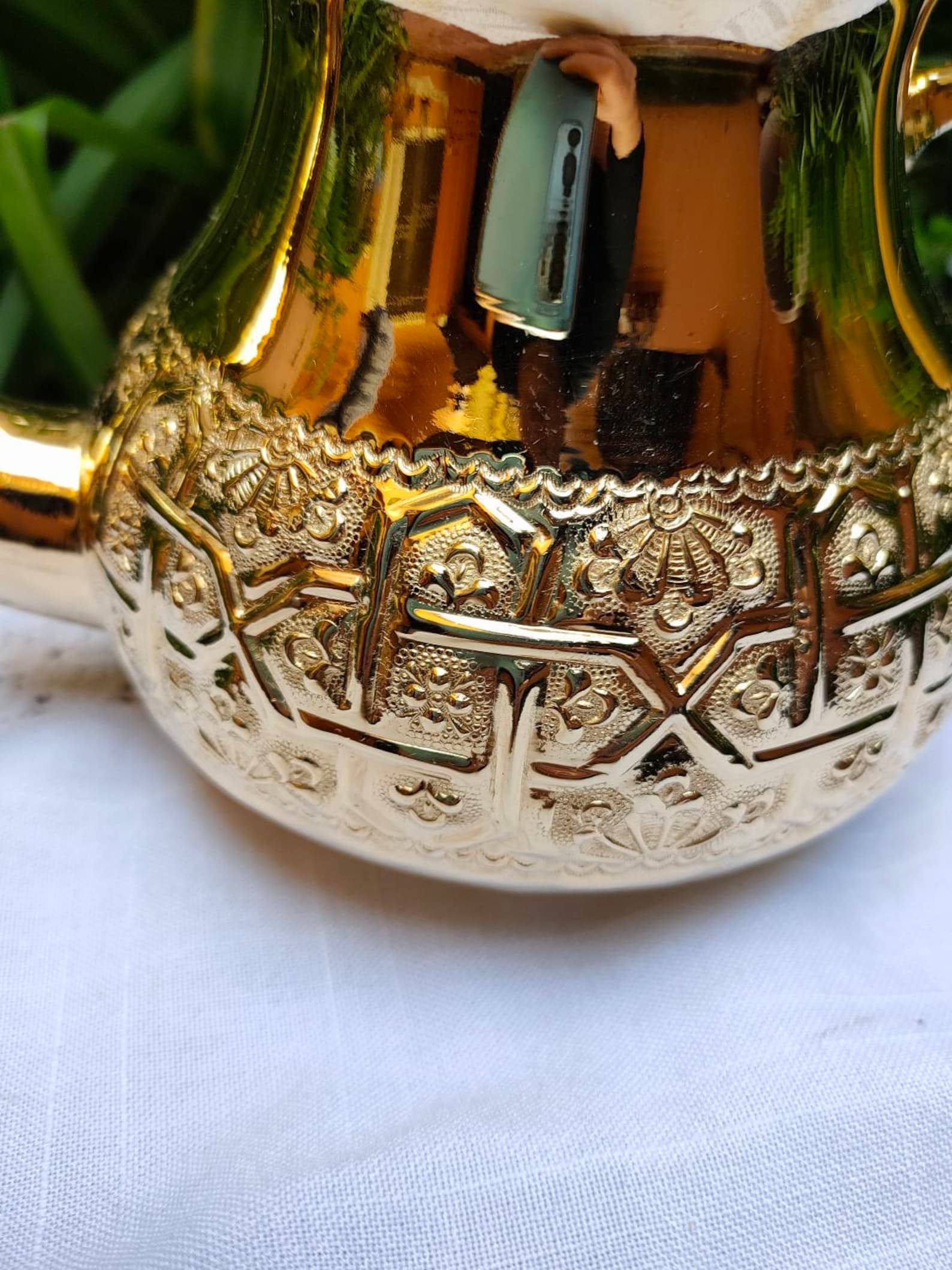 Handmade Moroccan Golden Tea Set Handmade Teapottea Trayset - Etsy