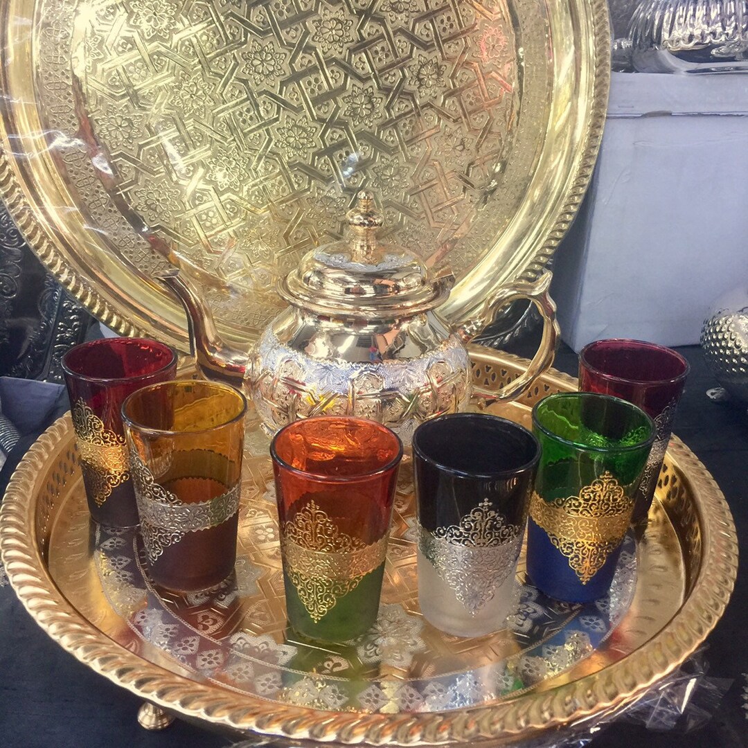 Moroccan Handmade Tea Set - Etsy