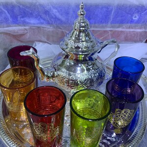 Hamsa Hand Tea Set , Moroccan Handcrafted Tea Set - Etsy