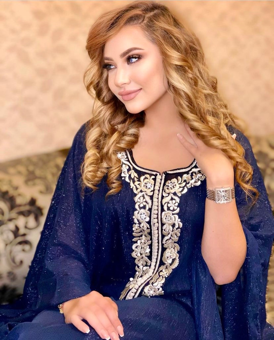 Moroccan Abaya / Moroccan Embroidered Caftan / Moroccan Kaftan ...