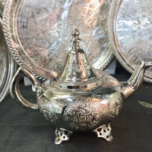 Moroccan Handmade Luxurious Silverplated Tea Set - Etsy