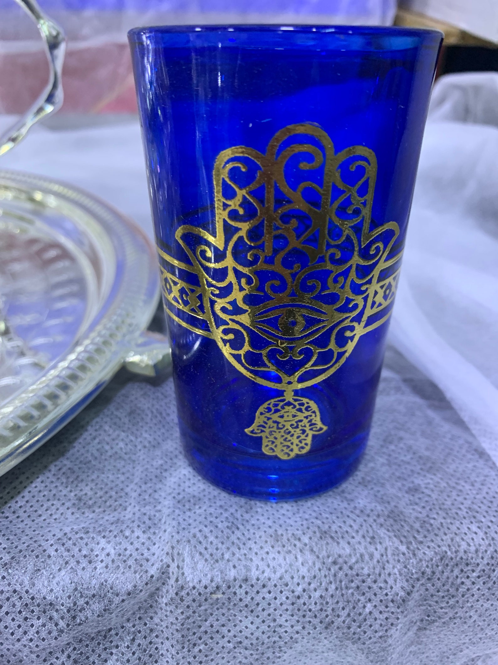 Hamsa Hand Tea Set , Moroccan Handcrafted Tea Set - Etsy
