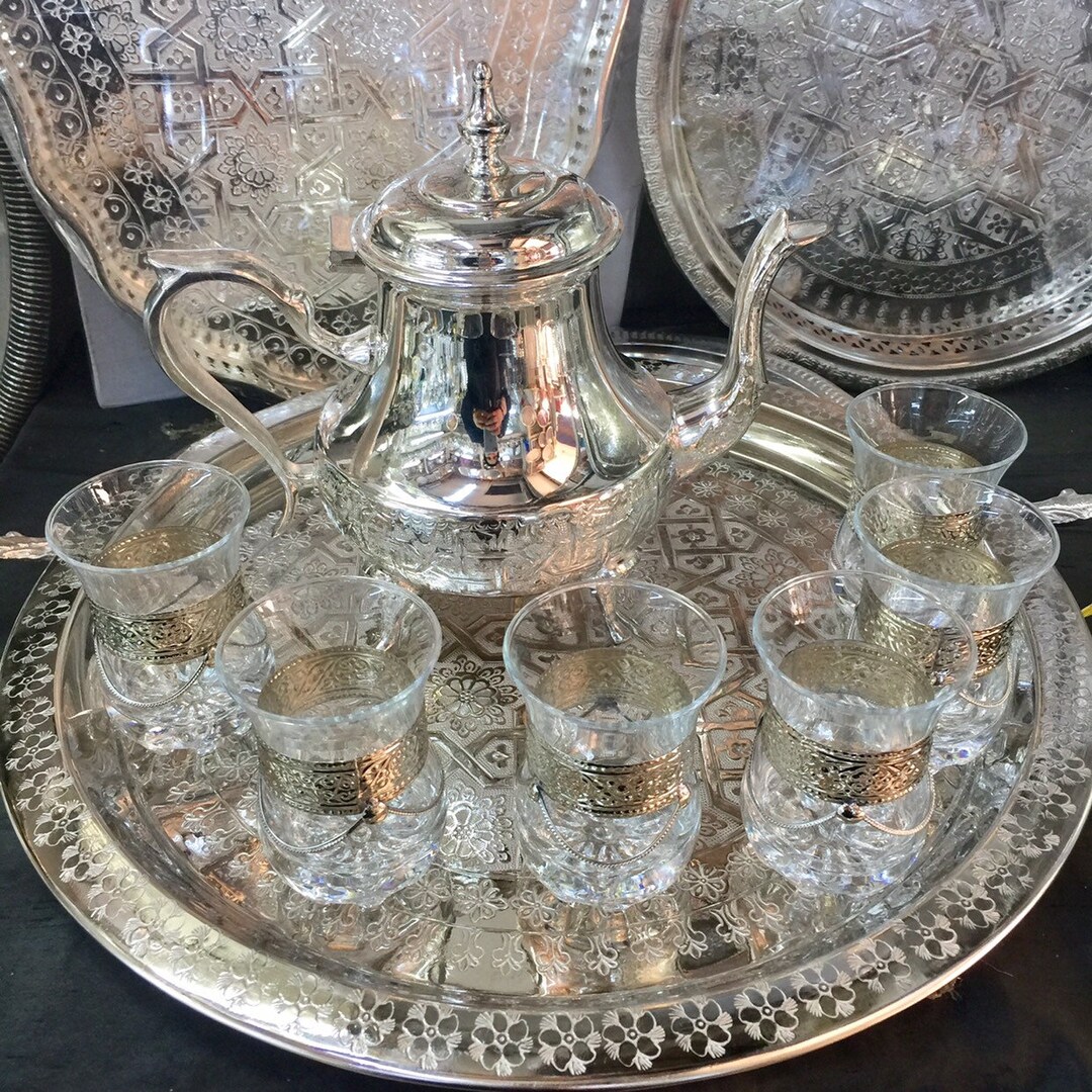 Moroccan Handmade Tea Set - Etsy
