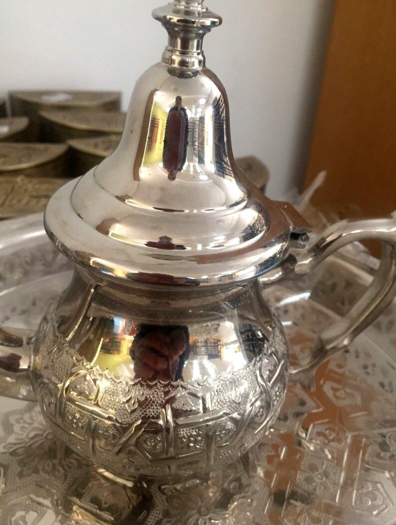 Moroccan Tea Serving Tray Set 1 Teapot 1 Tray NEW | Etsy