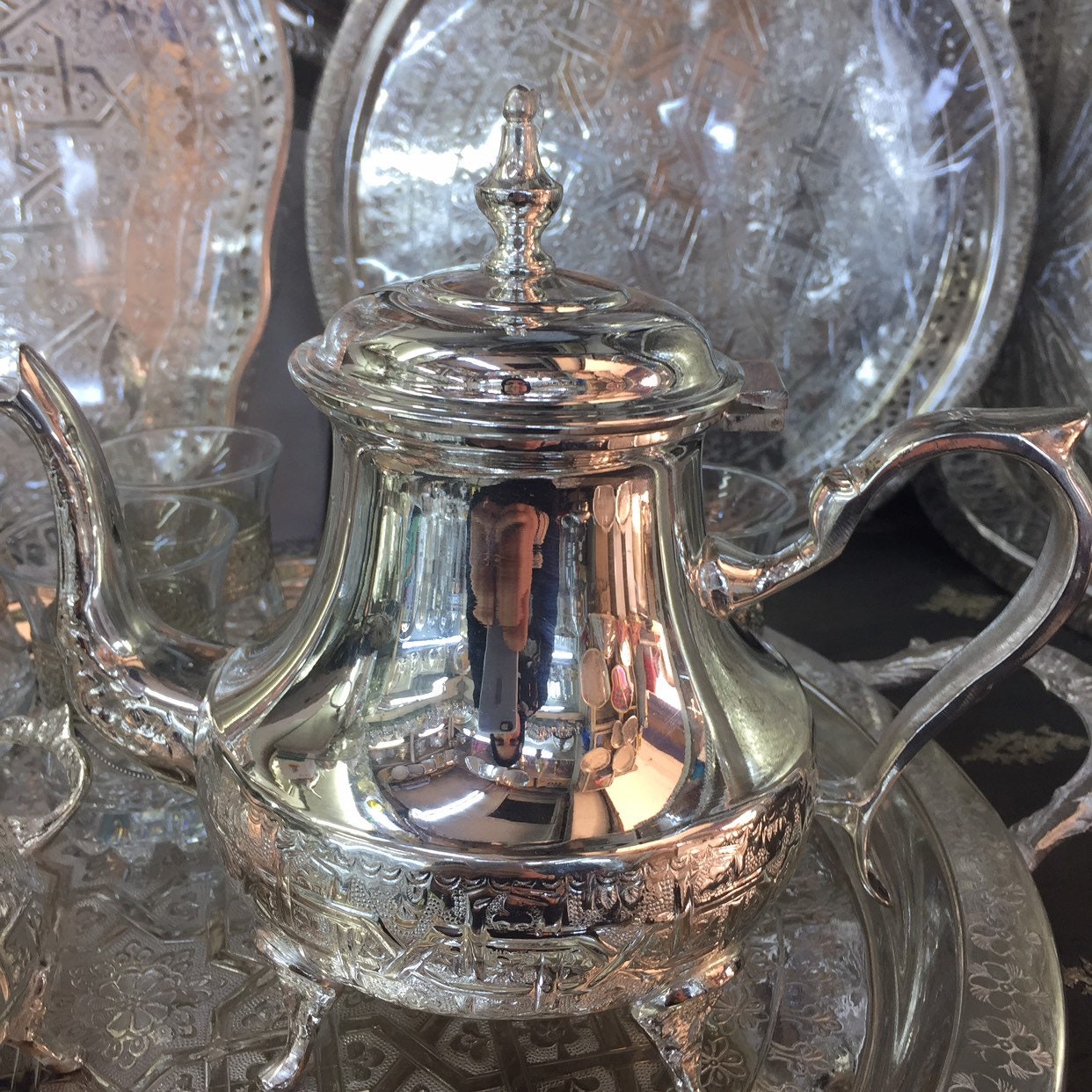 Moroccan Handmade Tea Set | Etsy