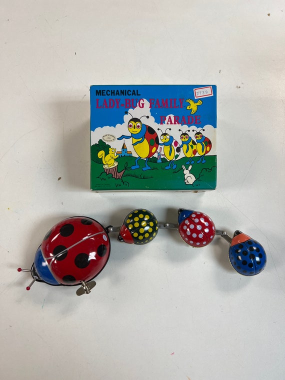 Vintage Mechanical Lady-bug Family Parade Wind-up Toy - Etsy