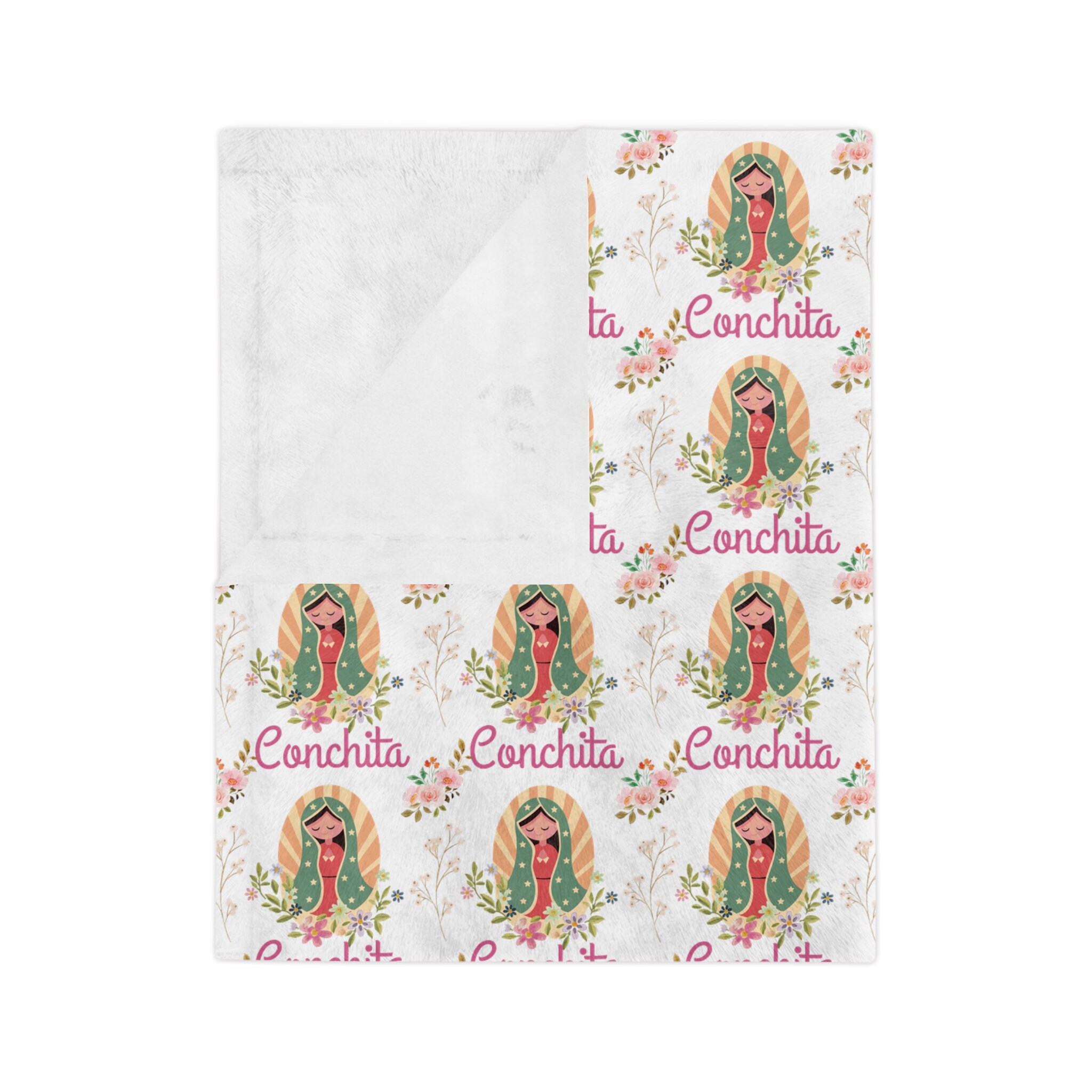 Personalized Virgen Guadalupe Blanket: Baptism Communion Confirmation ...