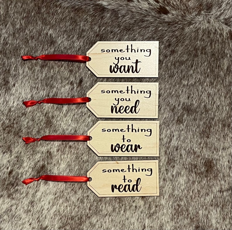 Wooden Christmas Gift Tags Rule of Four - Etsy