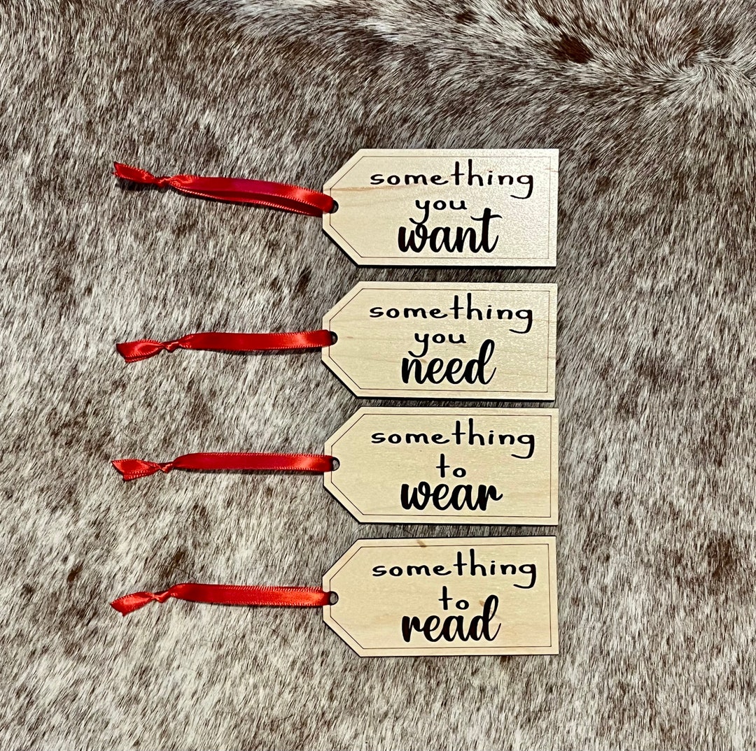 Wooden Christmas Gift Tags - Rule of Four - Etsy
