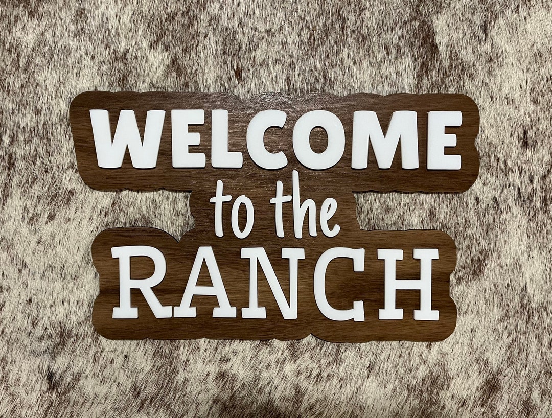Welcome to the Ranch Sign - Etsy