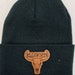 Custom Leather Patch Skull Stocking Hat - Etsy