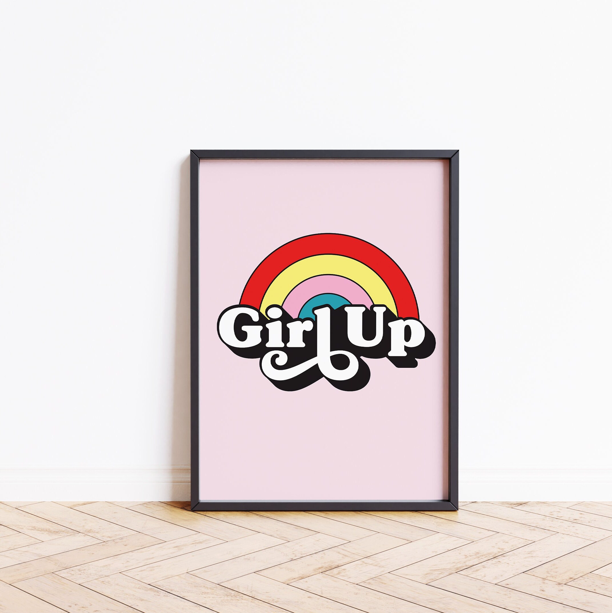 Girl Power Print-rainbow Print-nursery Decor-gift for - Etsy UK