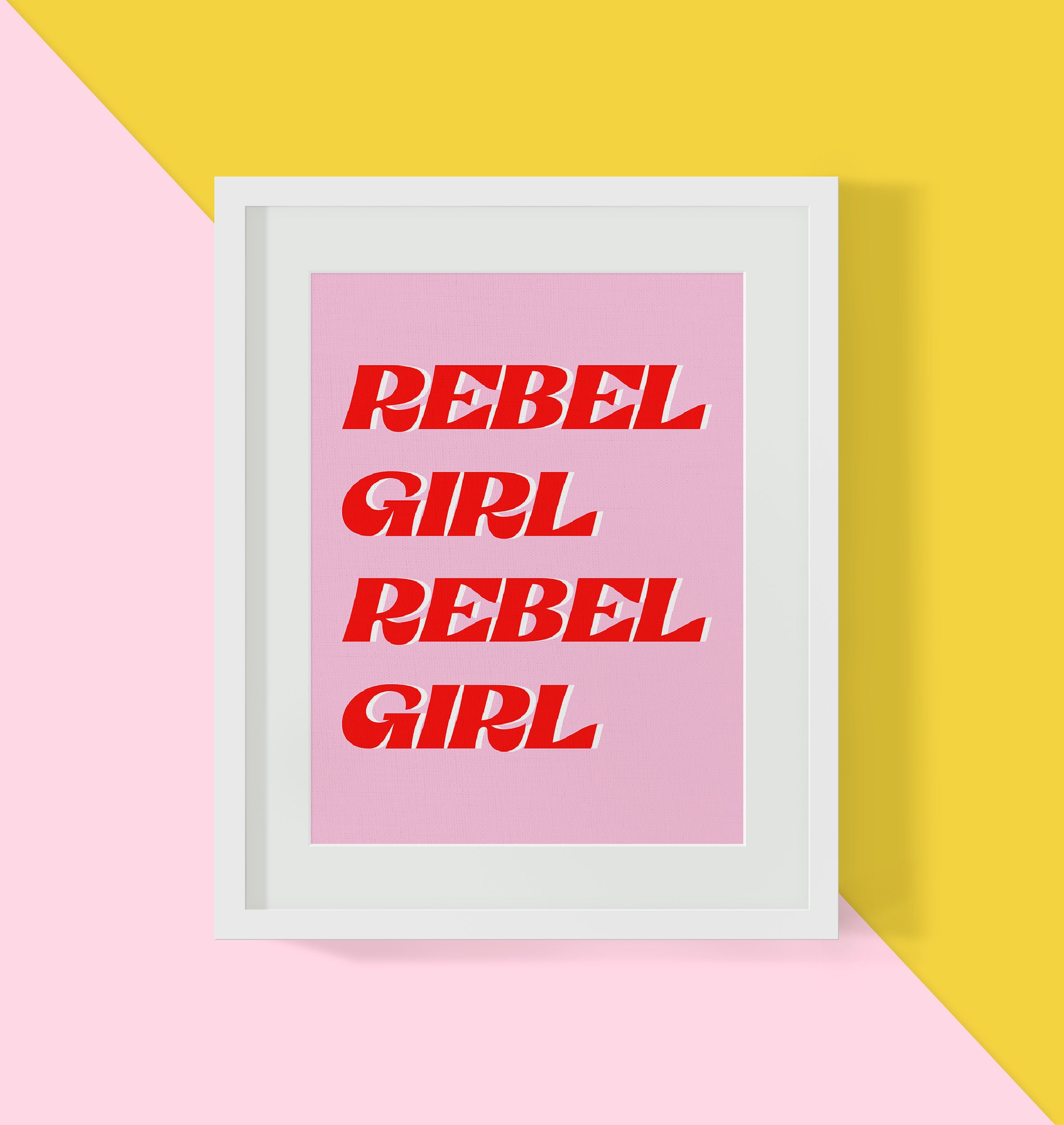 Rebel Girl Art Print Feminist Art Print Bikini Kill Poster | Etsy