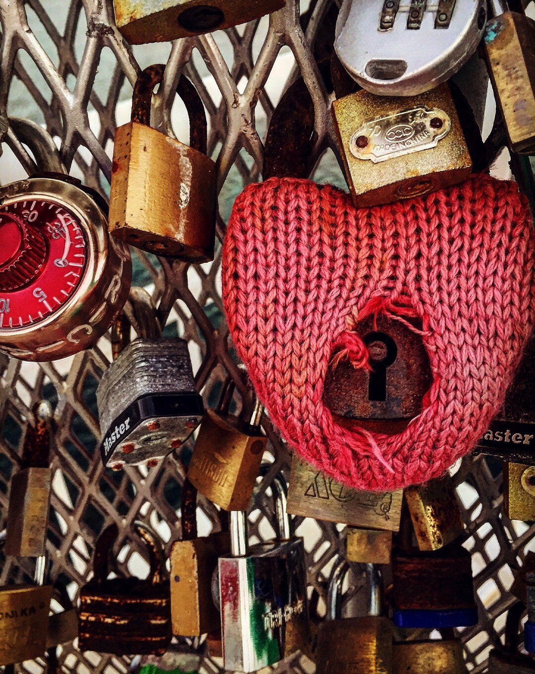 Lock Photo Print, Knitting Print, Bridge Locks Art, Art Photo Print ...