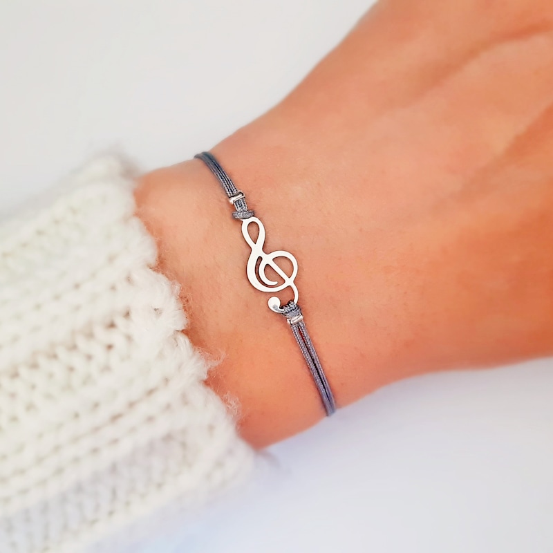 Music Note Bracelet - Etsy