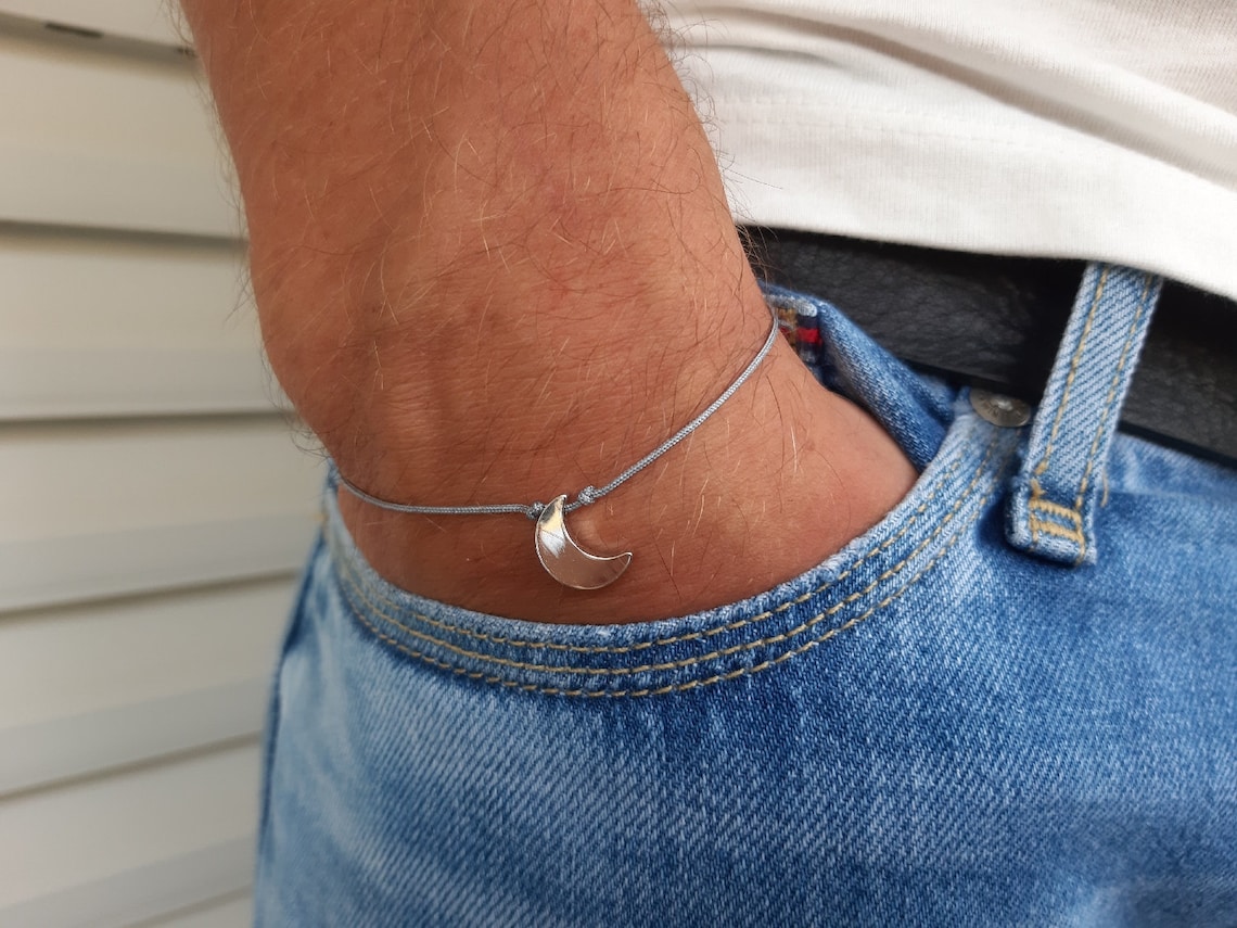 Half Moon Bracelet Men's Jewellery Minimalist for Man - Etsy