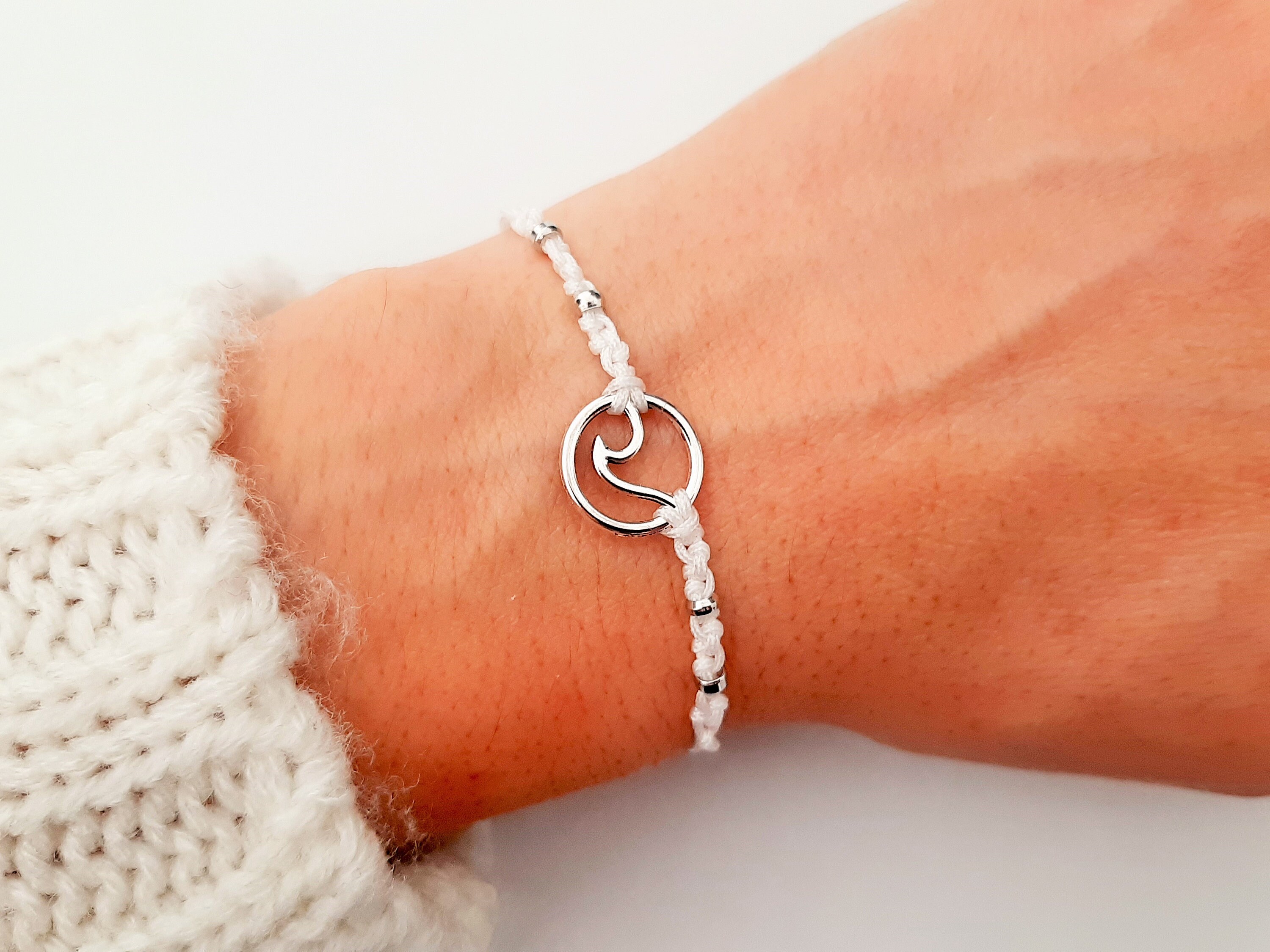 Sea Wave Bracelet Summer Ocean Wave Bracelet Macrame - Etsy