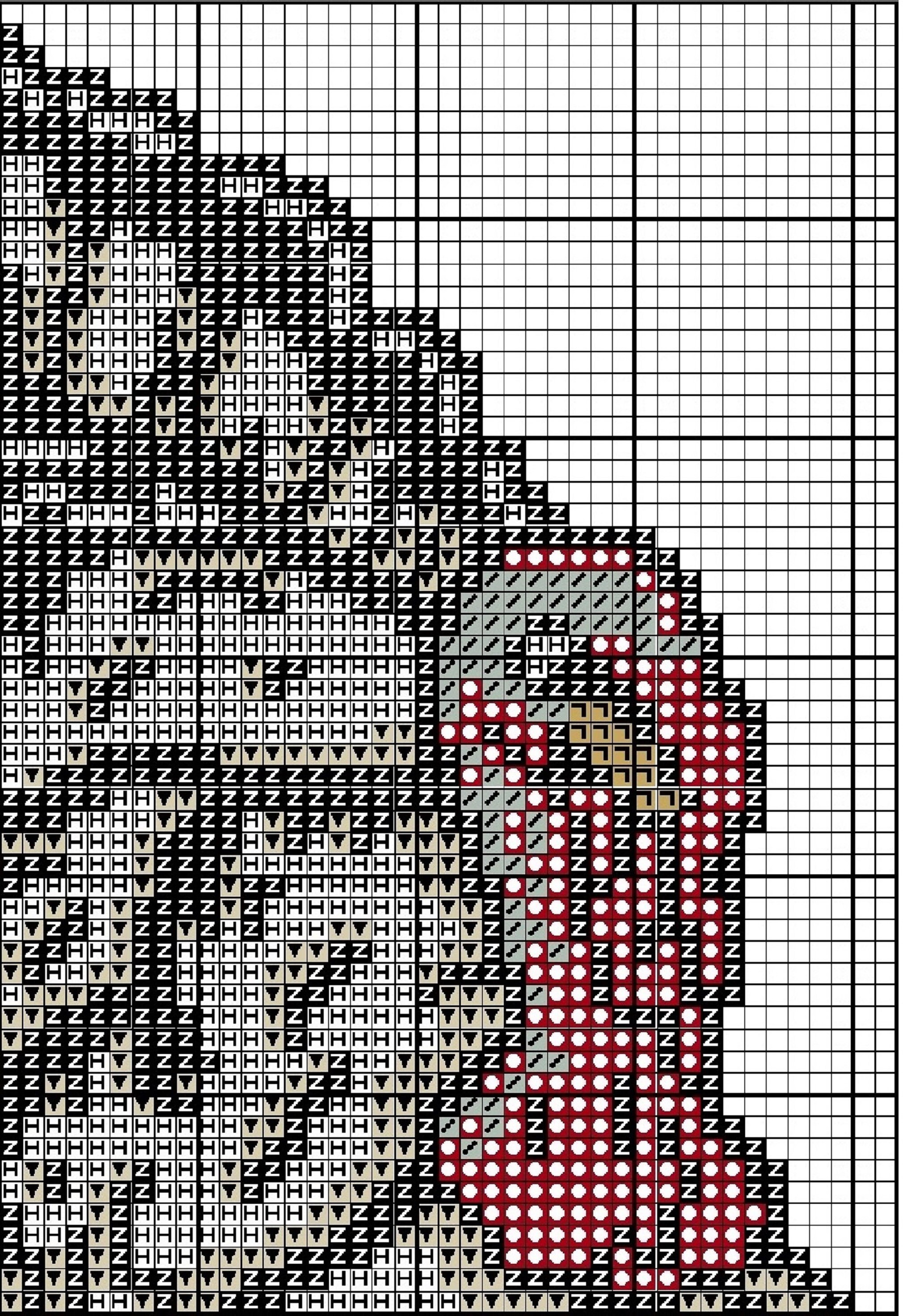 White Turkey Cross Stitch Pattern, Thanksgiving, Crafts, Season, Fall ...