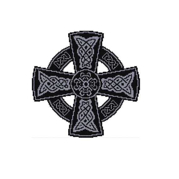 Celtic Cross Cross-stitch Pattern Decor Irish Celtic - Etsy