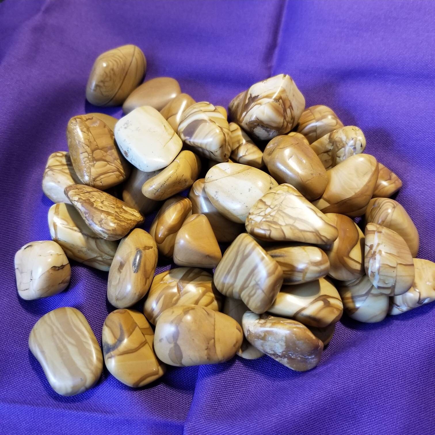 Walnut Jasper tumbled individual stone stress confusion | Etsy