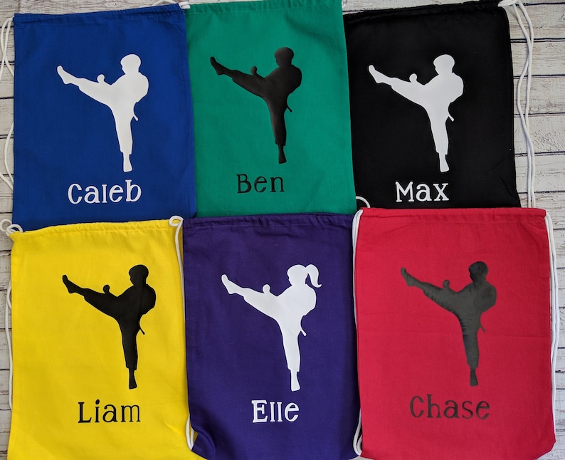 Personalized Karate Drawstring Bag - Etsy