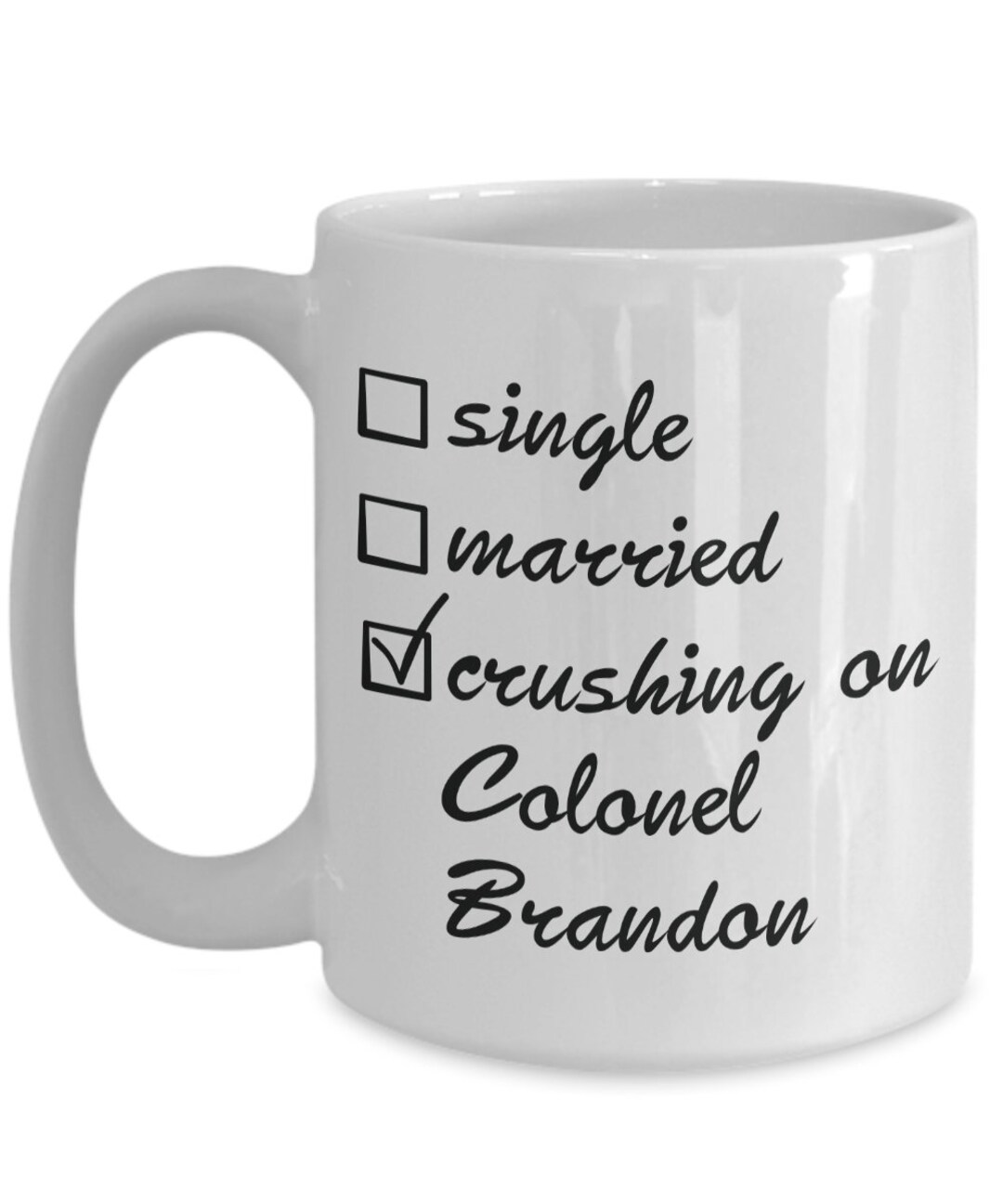 Colonel Brandon Mug Inspired by Sense & Sensibility by Jane Austen 11 ...