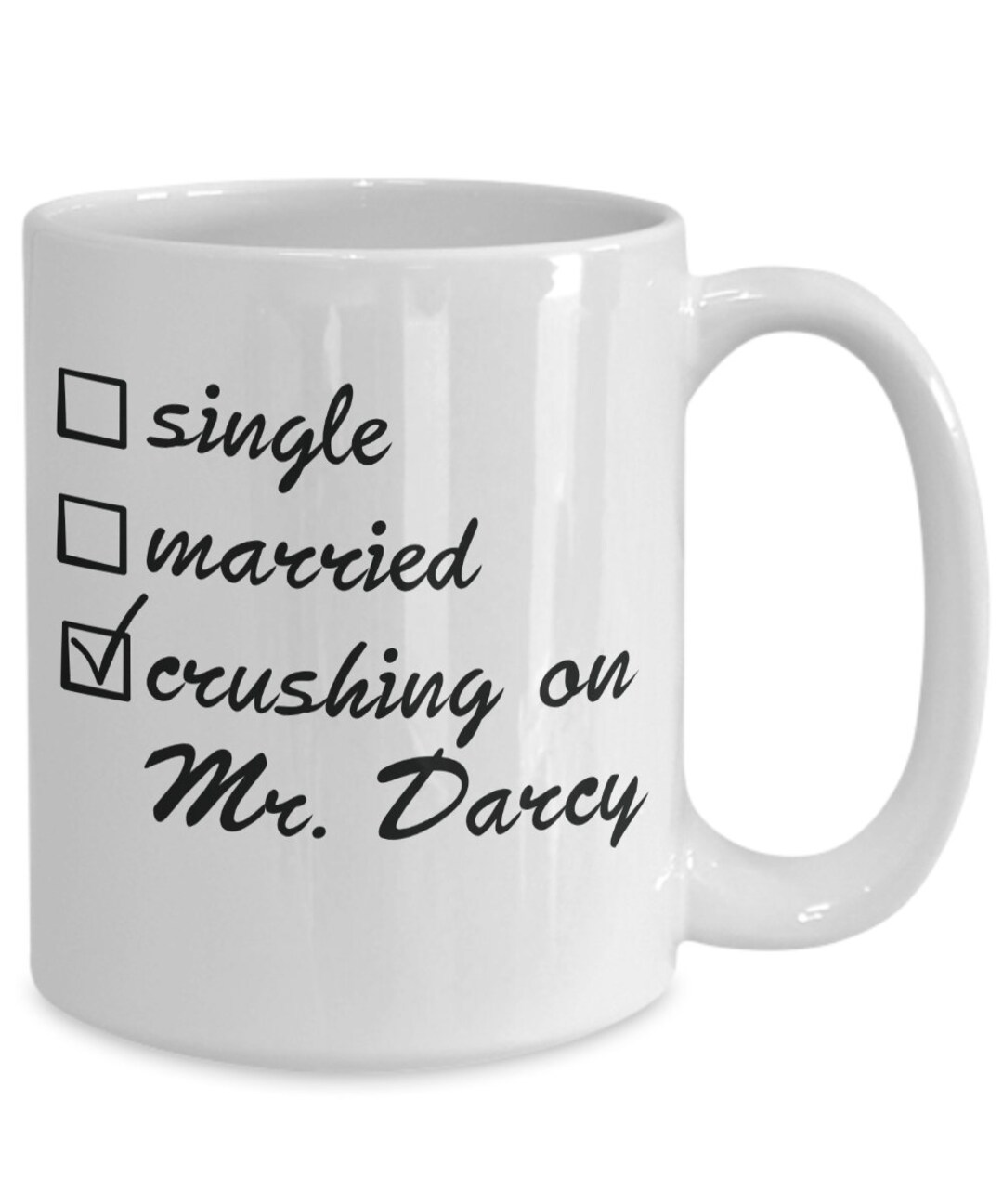 Mr. Darcy Mug Inspired by Pride & Prejudice by Jane Austen 11-ounce and ...