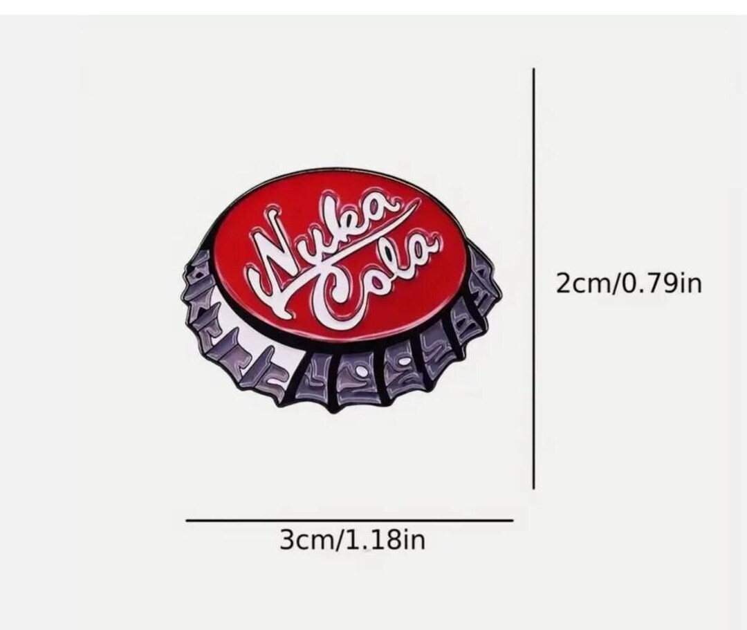 Nuka Cola Bottle Cap Classic Red Fallout Enamel Pin - Etsy