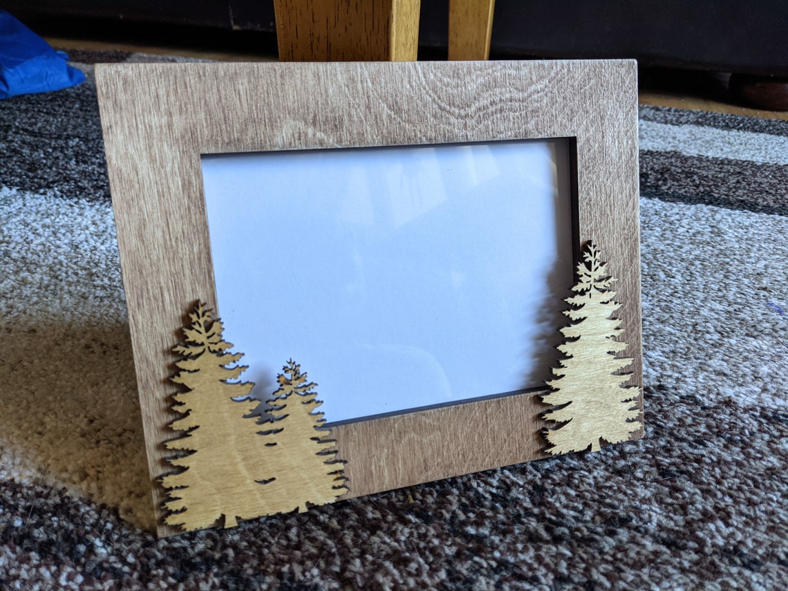 Layered Pine Tree Picture Frame | Etsy