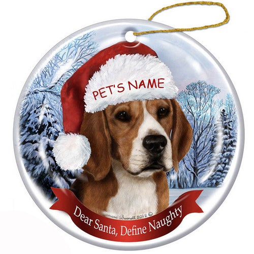 Personalized Dog Ornament Beagle Ornament Dog Christmas - Etsy