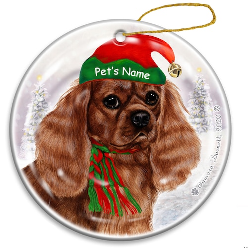 Ruby Cavalier King Charles Spaniel Personalized Christmas - Etsy