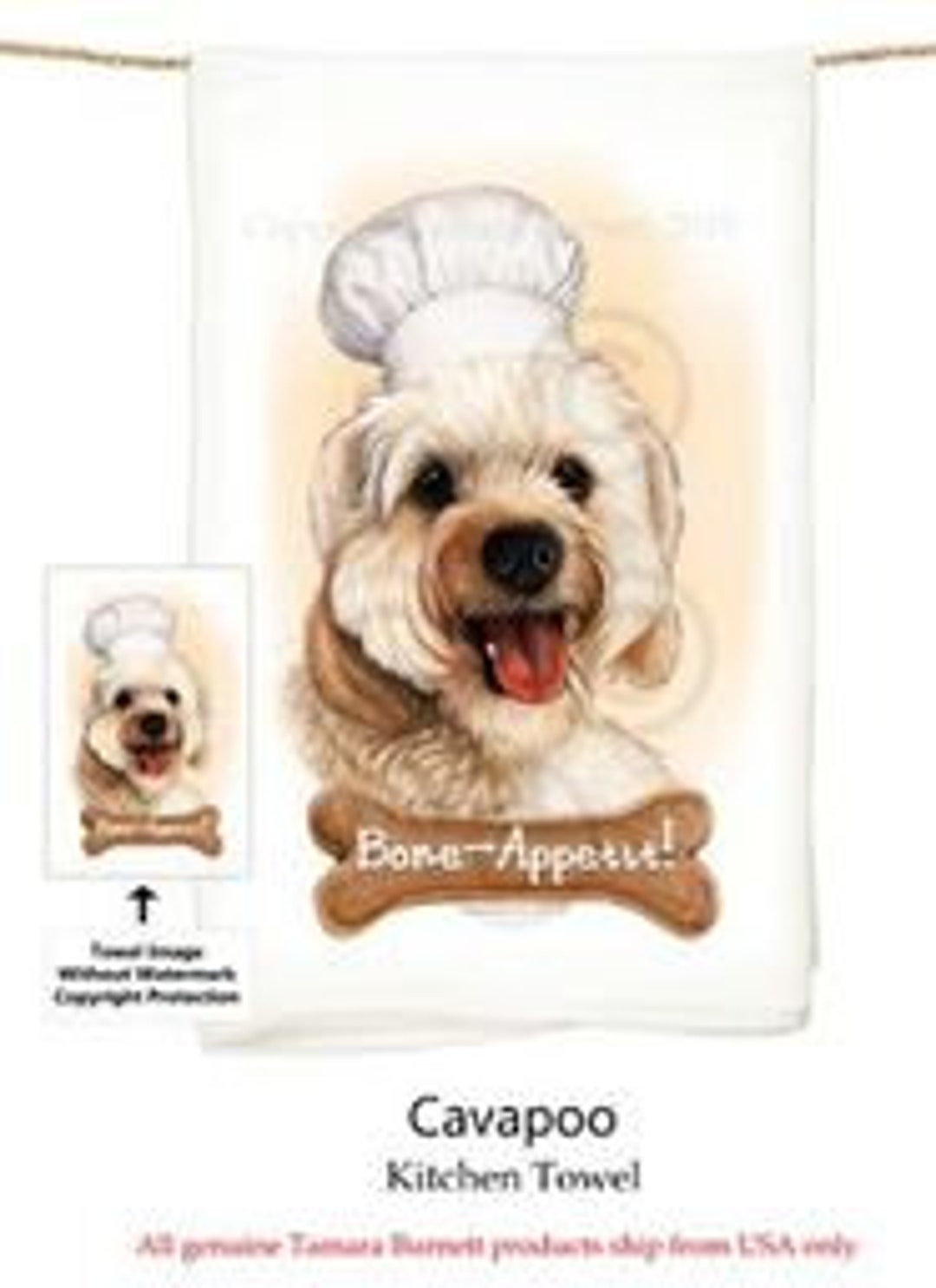 Cavapoo White Flour Sack Kitchen Towel - Etsy