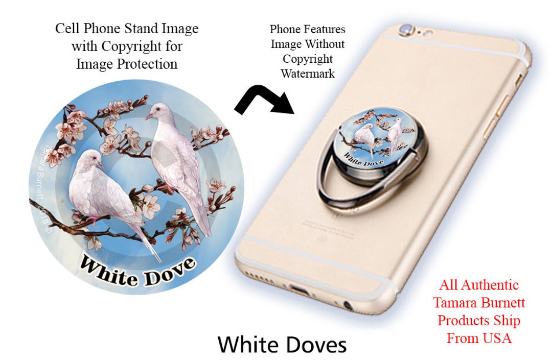 Phone Stand White Doves Bird Pet Phone Stands - Etsy