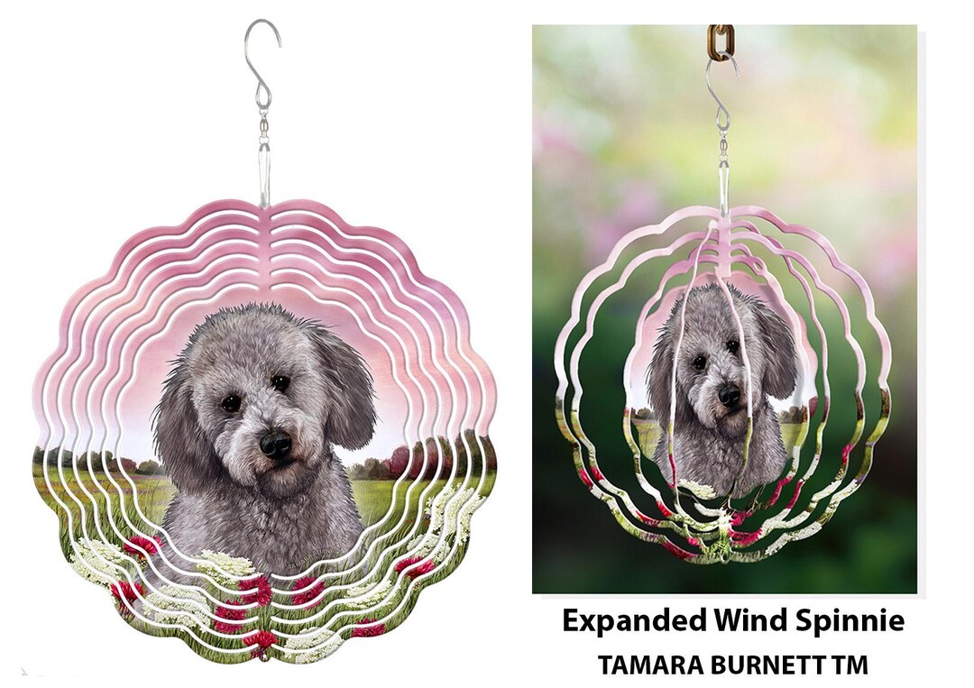 Labradoodle Grey - Wind Spinner - Etsy
