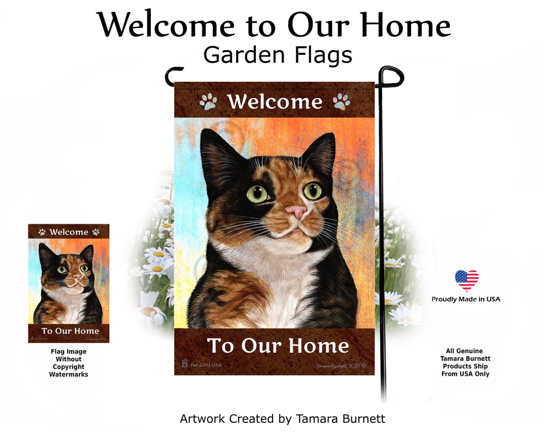 Tortoiseshell - Welcome to Our Home Garden Flag - Etsy