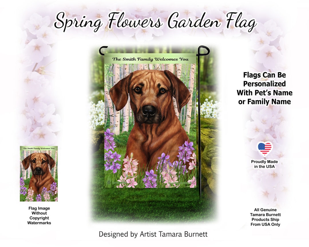 Rhodesian Ridgeback Spring Design Garden Flag - Etsy