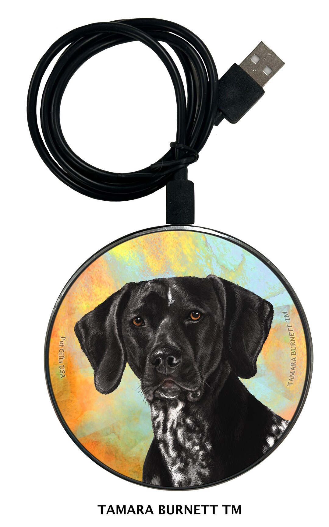 German Shorthaired Pointer Black Roan - Zoomies Phone Charger - Etsy